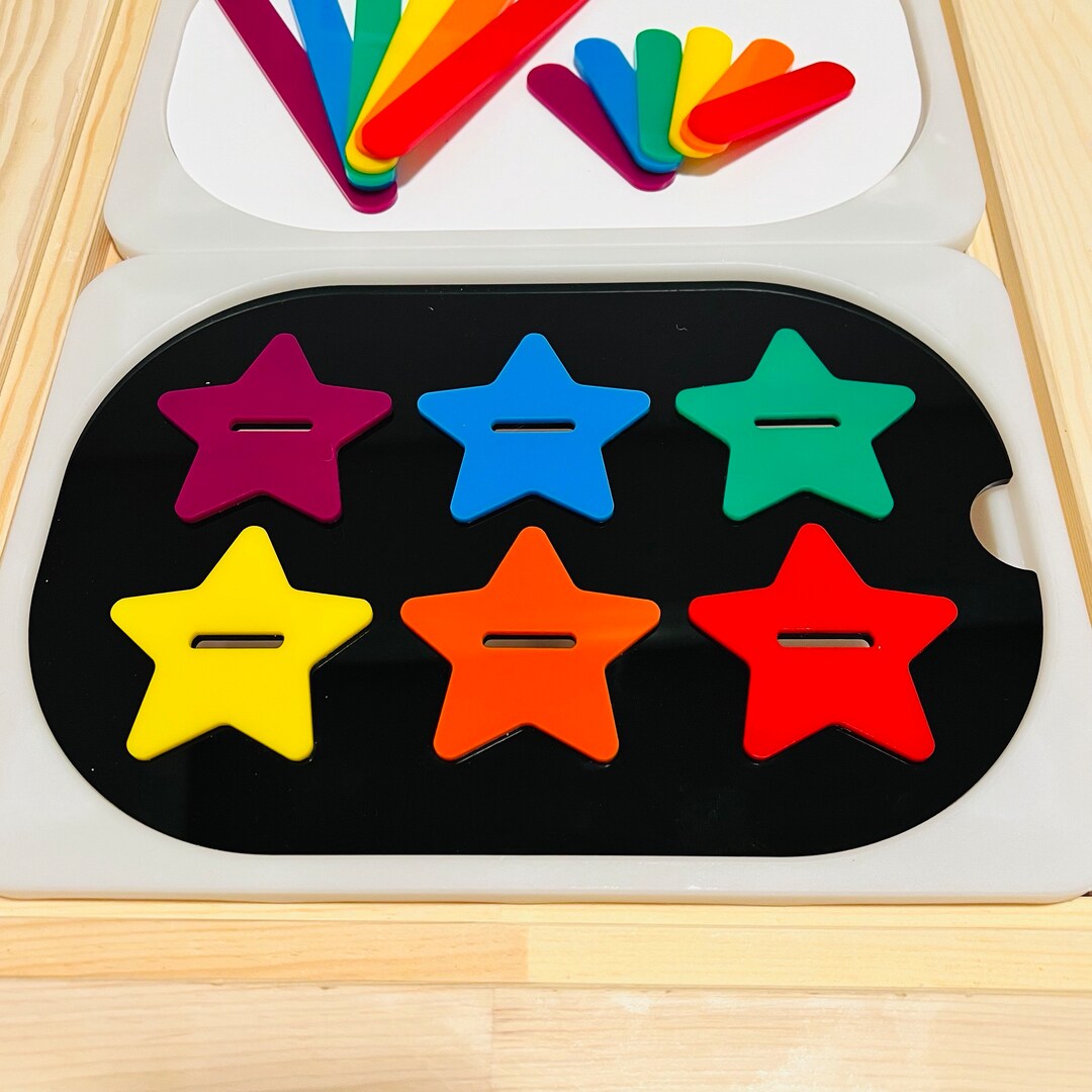 Star Color Sorting Sensory Bin Insert: TROFAST, Flisat Table - Etsy