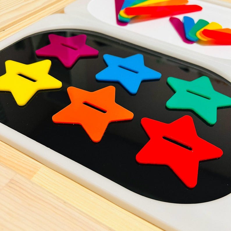 Star Color Sorting Sensory Bin Insert: TROFAST, Flisat Table - Etsy