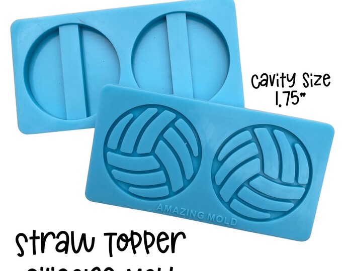 Volleyball Straw Topper Silicone Mold Resin Mold Epoxy Mold Silicone ...