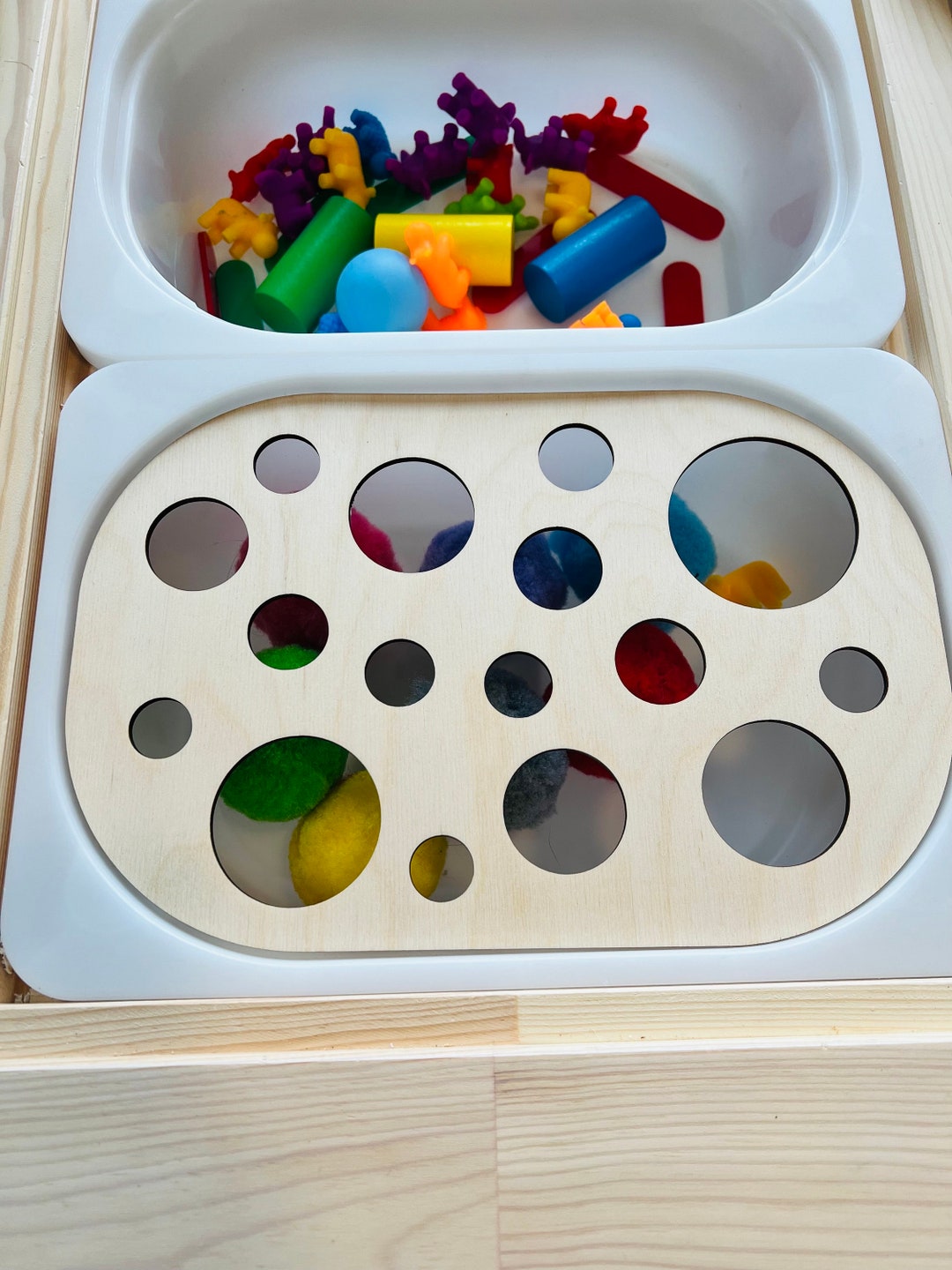 Mixed Holes Sensory Bin Insert for TROFAST Bin, Flisat Table, Sensory ...