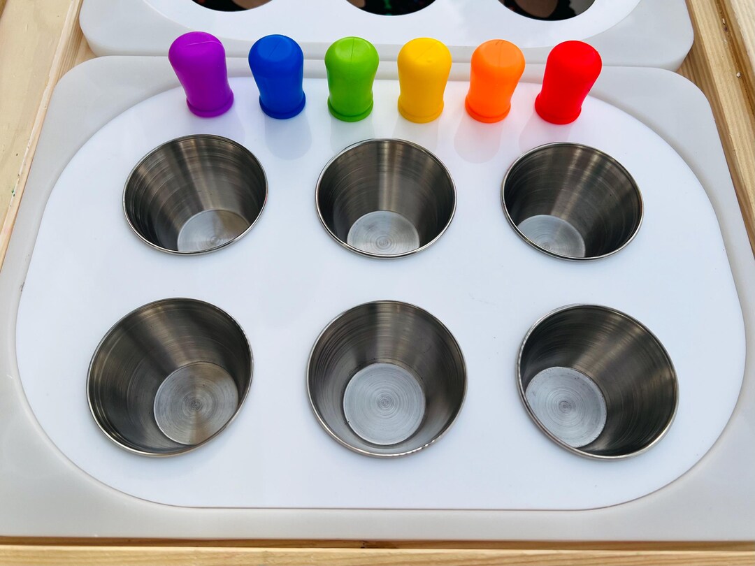 Acrylic Sensory Bin Insert With Cups & Droppers, Sensory Table Insert ...