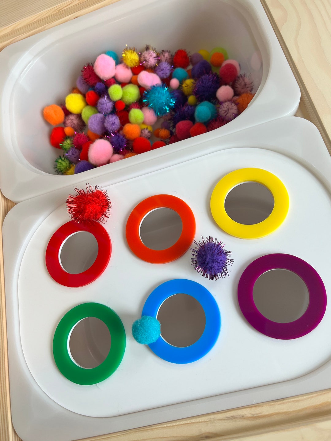 Color Sorting Sensory Bin Insert, FLISAT Insert for TROFAST Bin ...