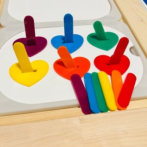 Heart Color Sorting FLISAT Insert for TROFAST Bin With Acrylic Sorting ...