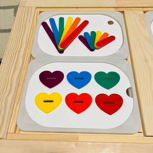 Heart Color Sorting FLISAT Insert for TROFAST Bin With Acrylic Sorting ...