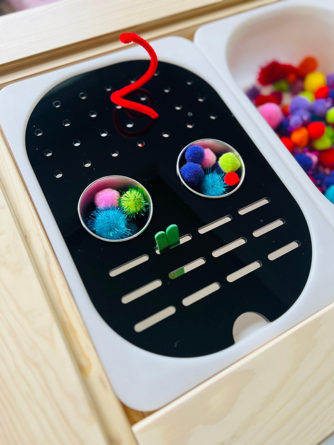 Sensory Bin Insert: TROFAST Table Sampler Board With Cups, Sensory ...