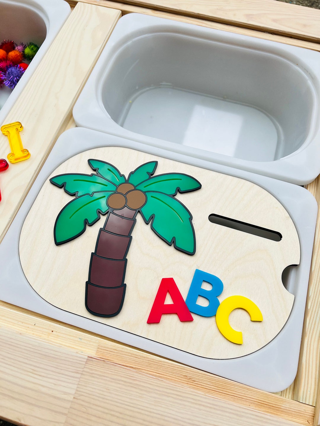 ABC Sensory Bin Insert for TROFAST Bin, Flisat Table, Sensory Bin ...