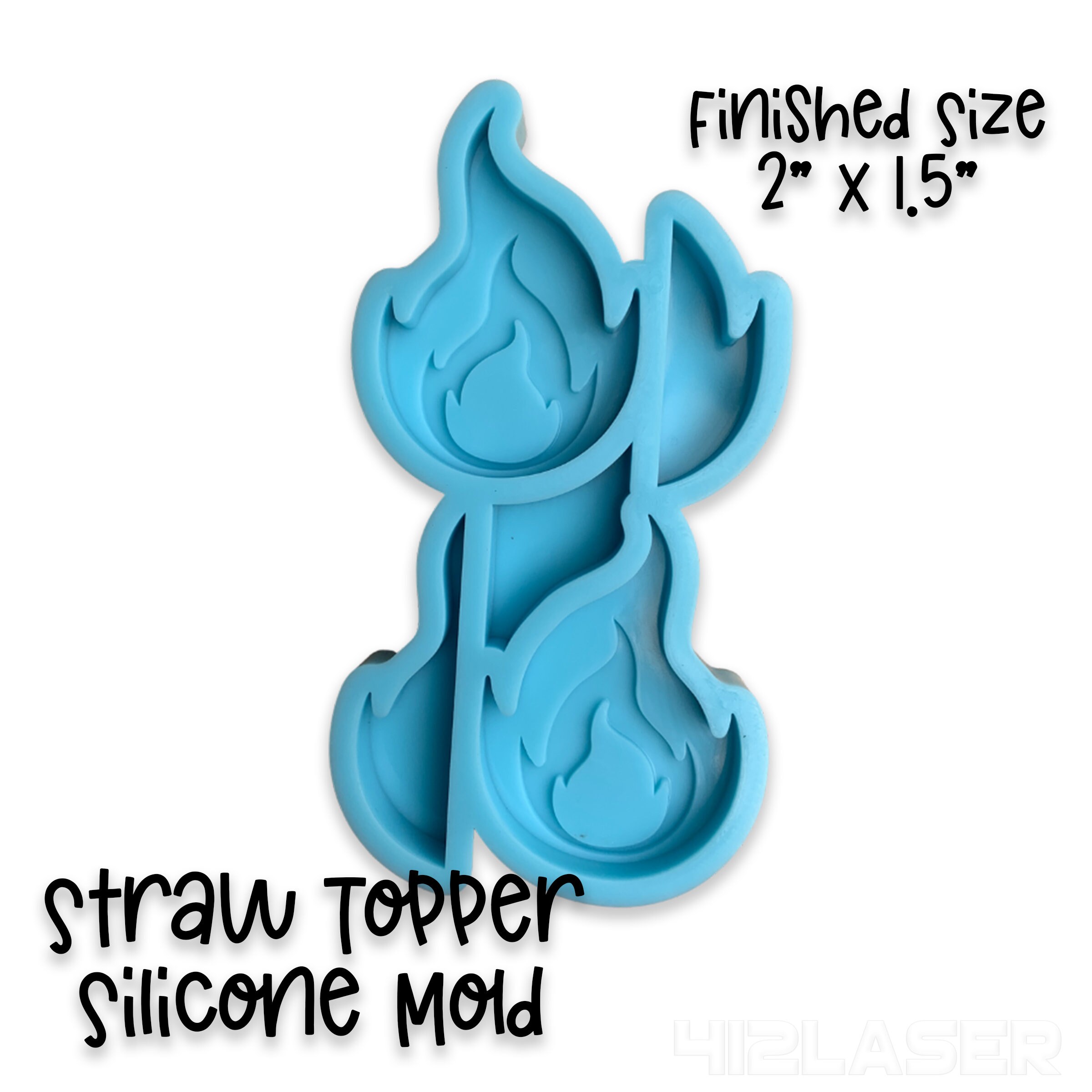 Craft Supplies & Tools Candle Making FIRE flames straw topper silicone ...