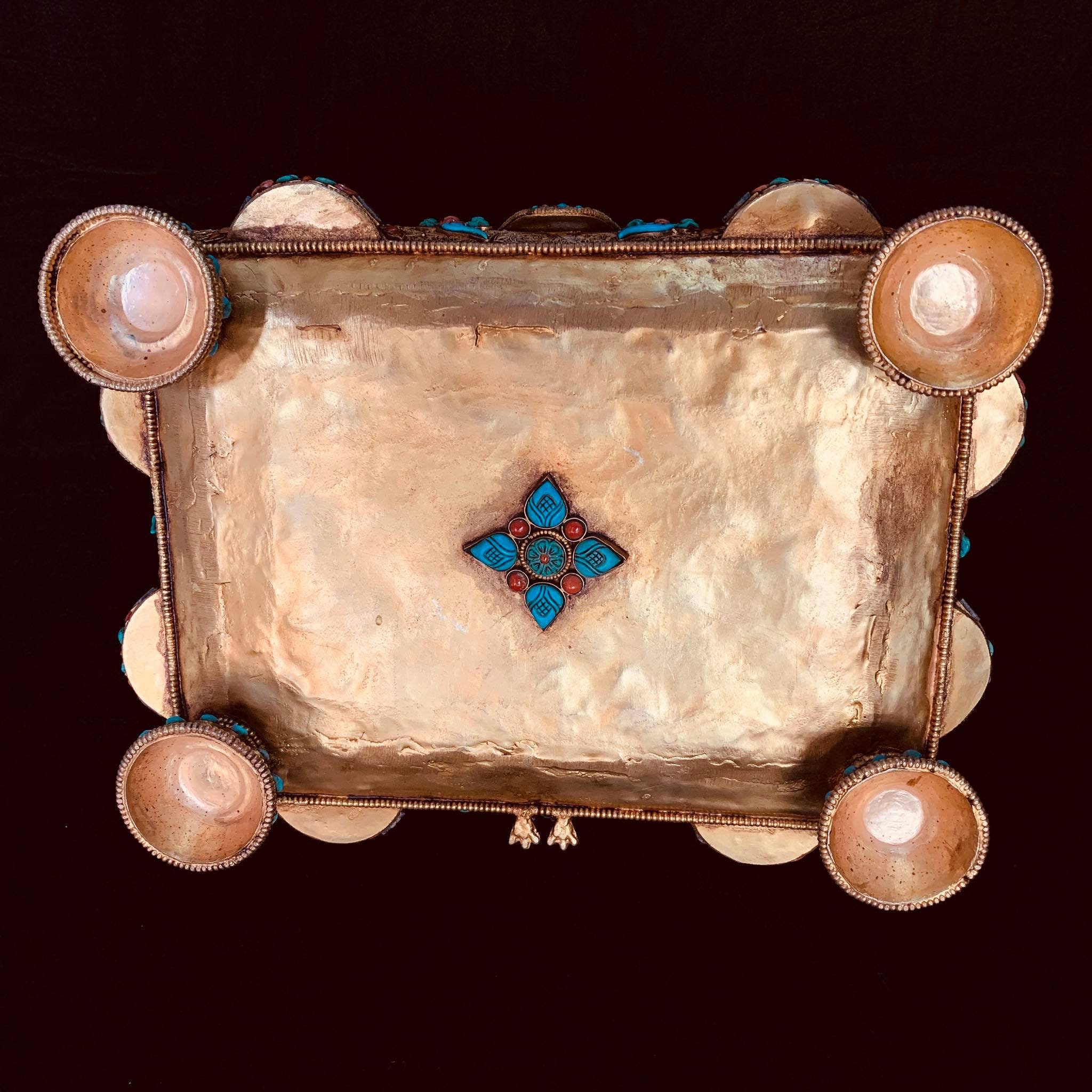 Masterpiece Nepal Jewelry Treasure Box With Gem Inlay - Etsy