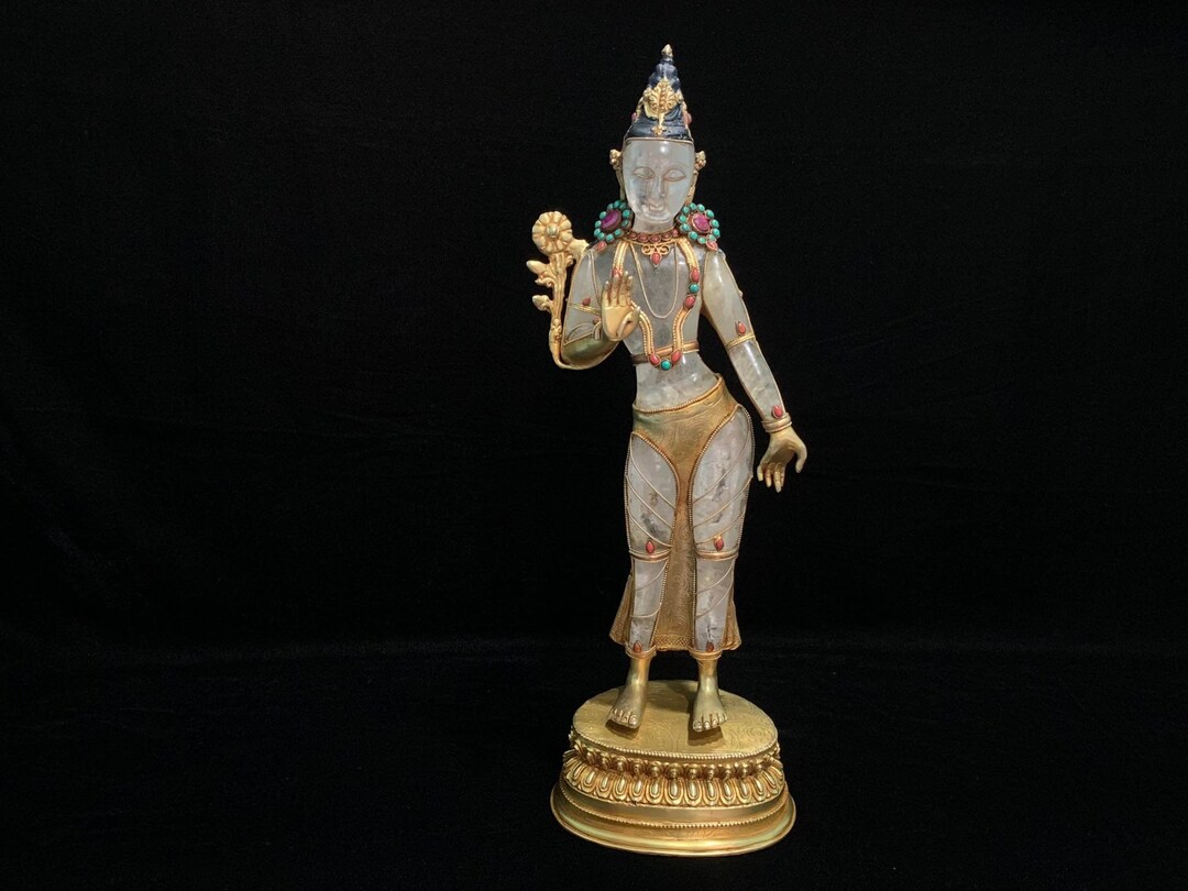 Masterpiece Buddhist Crystal Avalokiteshvara Statue - Etsy