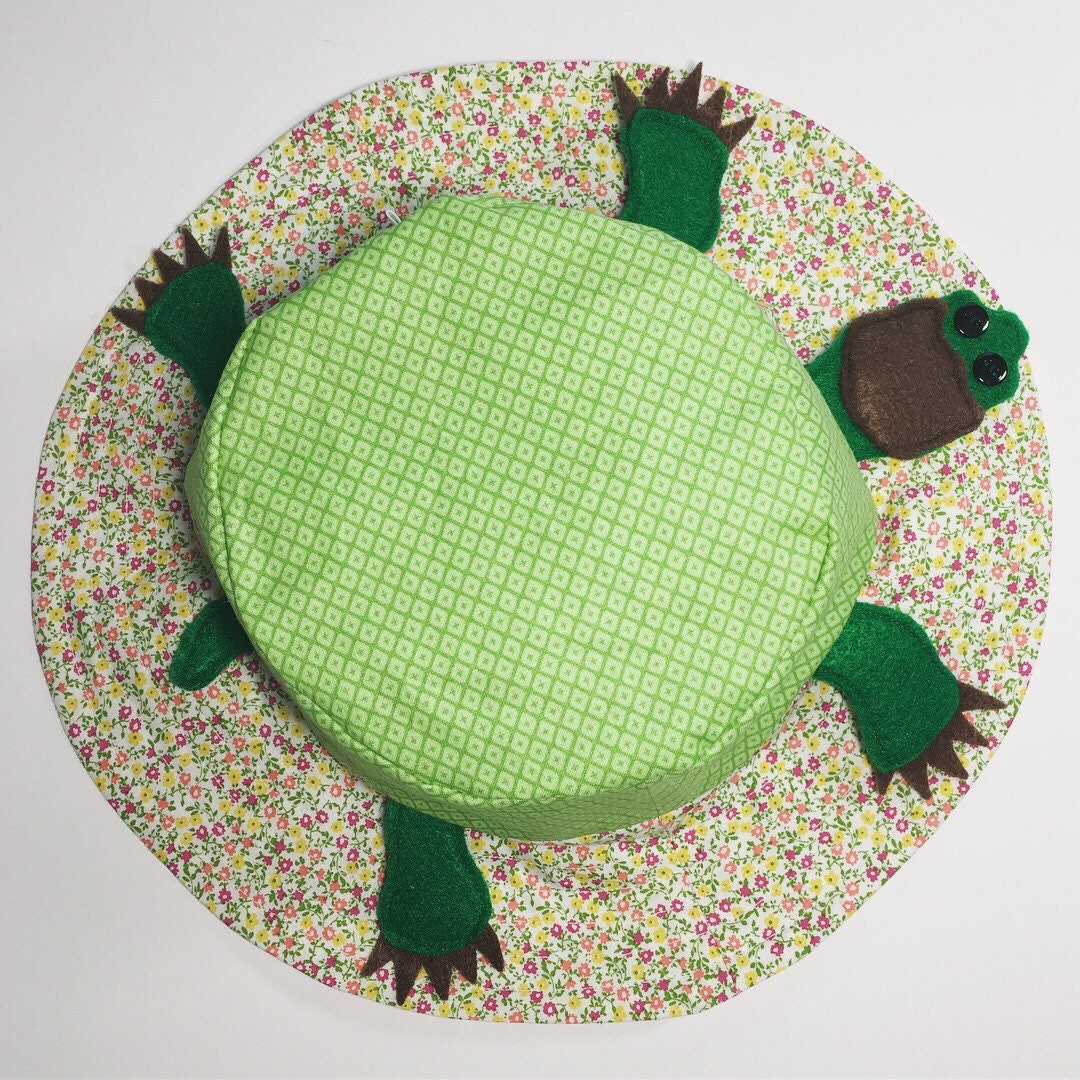 Tortoise Bucket Hat, Various Sizes, Turtle, Greenflower Fabrics, Fun ...