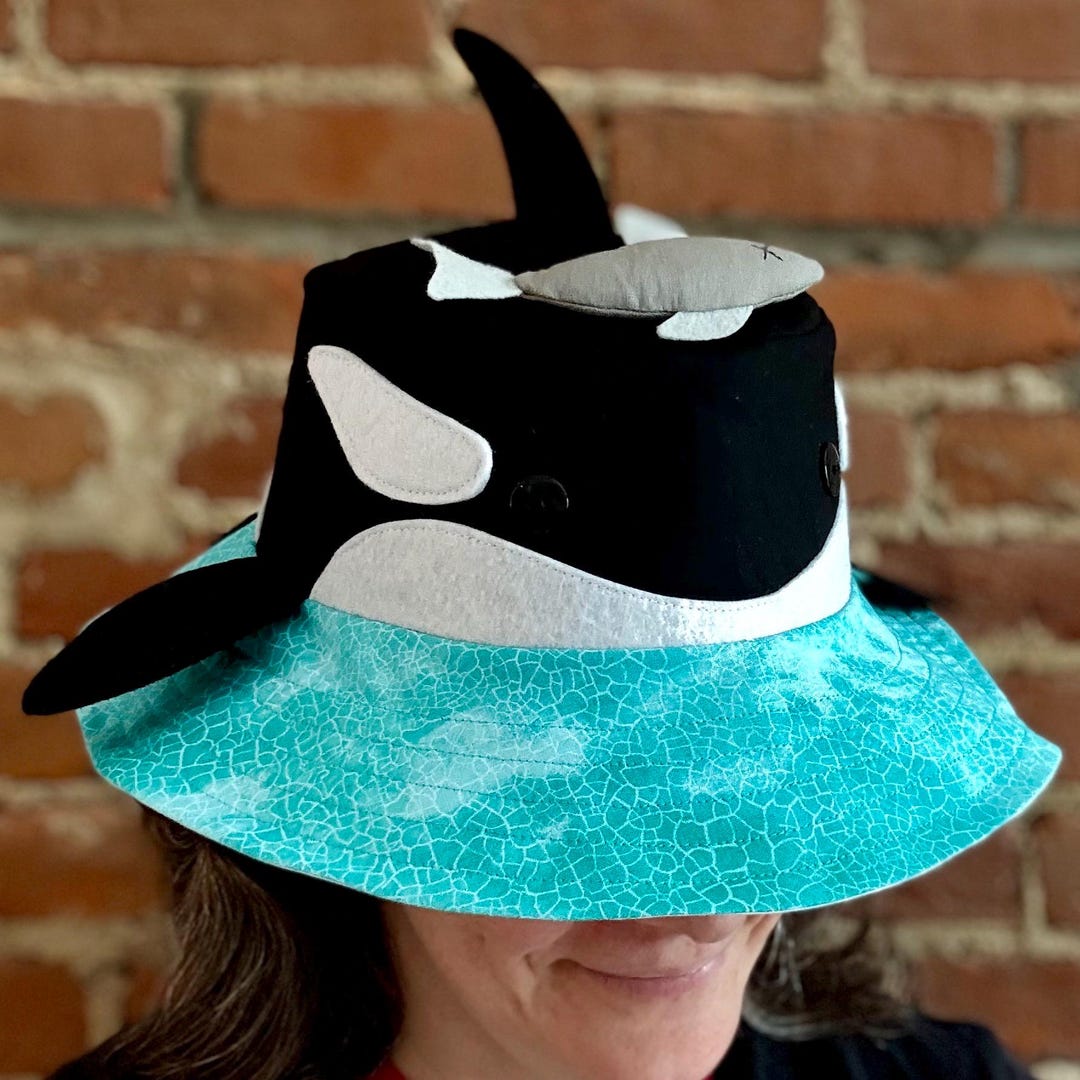 Orca Whale Swimming in Ocean Sun Hat for Kids and Adults. Lots of Fun ...