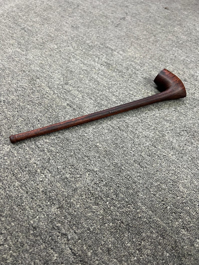 Hand Carved Churchwarden Tobacco Pipe: 12-inch Long Stem, Rosewood - Etsy