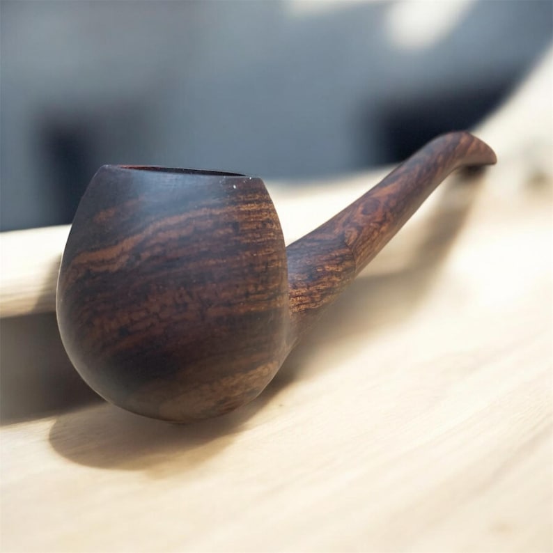 Hand Carved Wood Tobacco Pipe: 6-inch Deep Bowl, Artistic Design ...