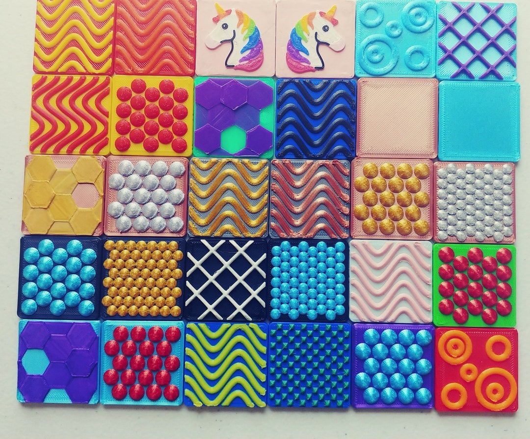 Magnetic Fidget Square With Custom Faces. Dozens of Textures. Perfect ...