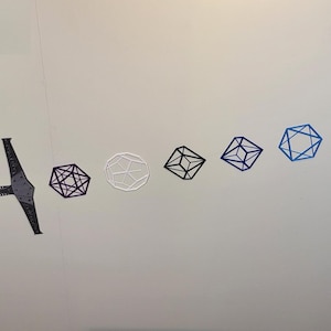 DND Dice, Platonic Solids, Dungeons and Dragons Themed Dice Sword Wall ...
