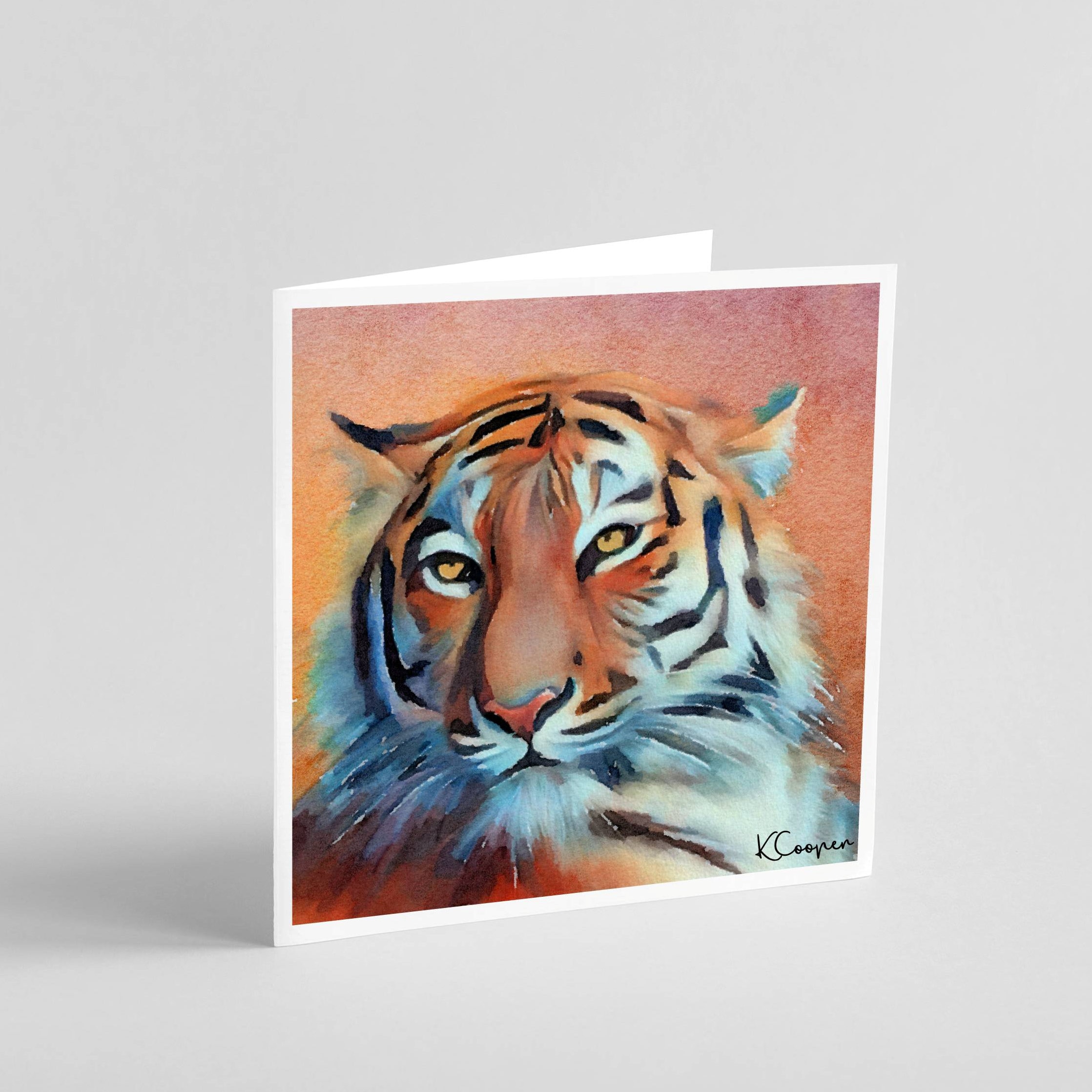 Handcrafted Tiger Card From Original Mixed Media Signed - Etsy UK