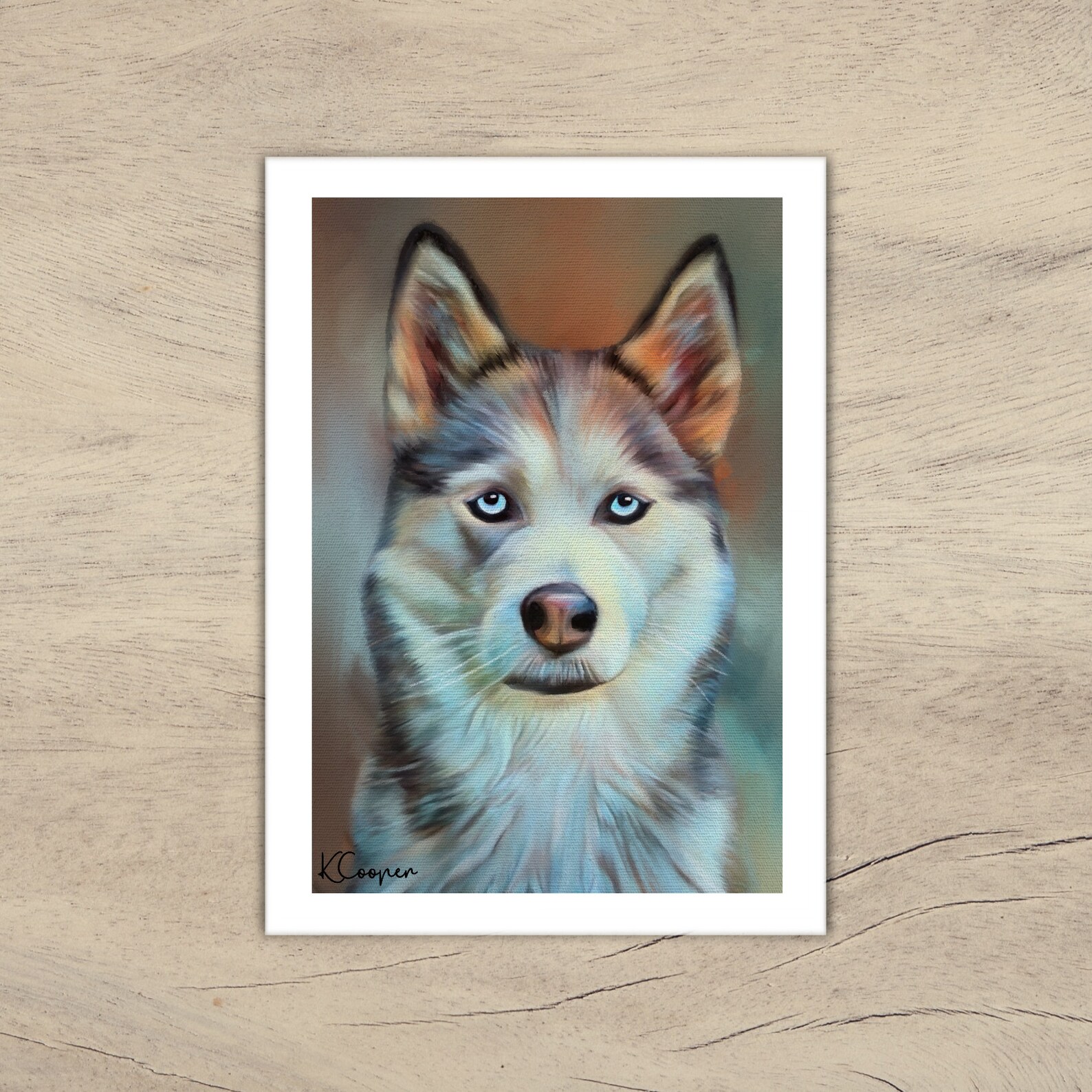 Handcrafted Siberian Husky Card From Original Signed Artwork - Etsy UK