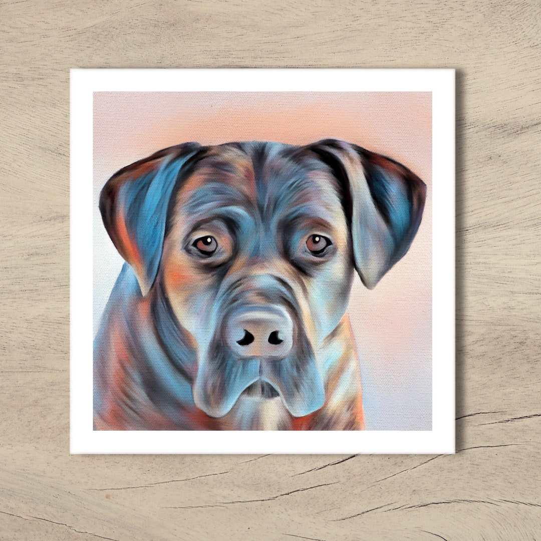 Carte de chien Cane Corso fabriquée à la main à partir d'œuvres d'art ...