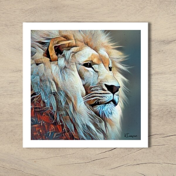 Lion Greeting Card - Etsy