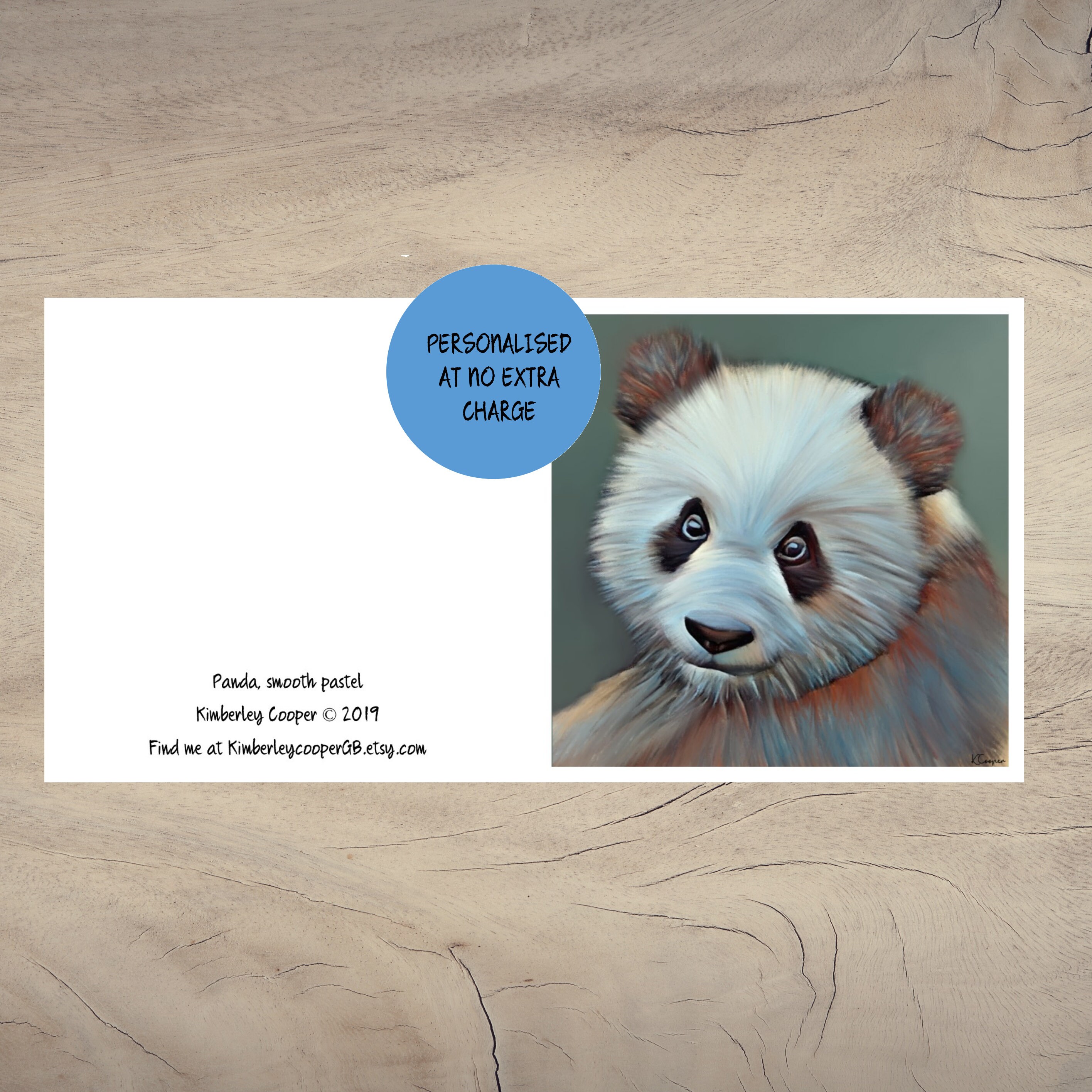 Handcrafted Panda Card From Original Mixed Media Signed - Etsy Denmark