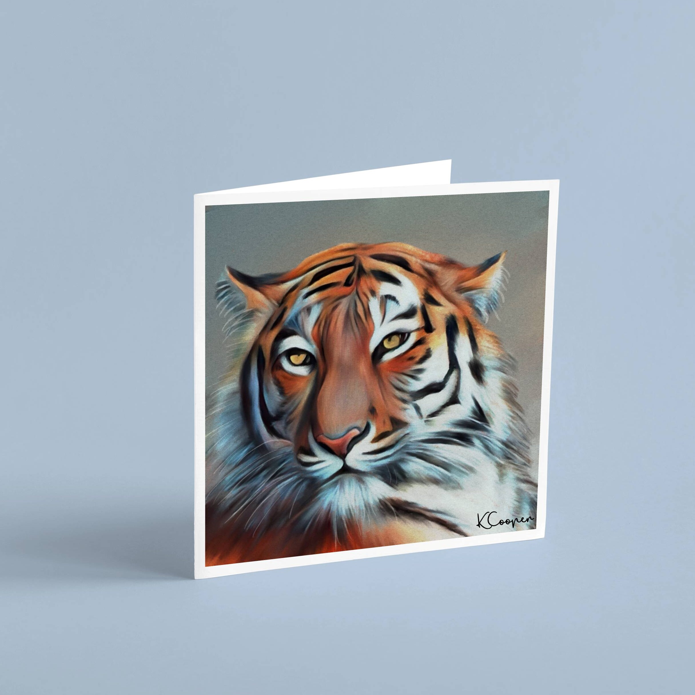Handcrafted Tiger Card From Original Mixed Media Signed - Etsy UK