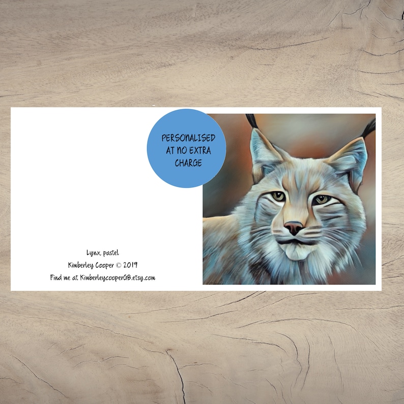 Carte Lynx fabriquée à la main à partir dune illustration | Etsy France