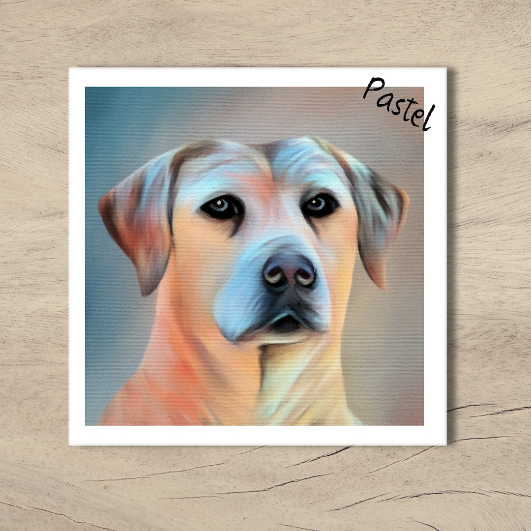 Handcrafted Yellow Labrador Card From Original Mixed Media Signed ...