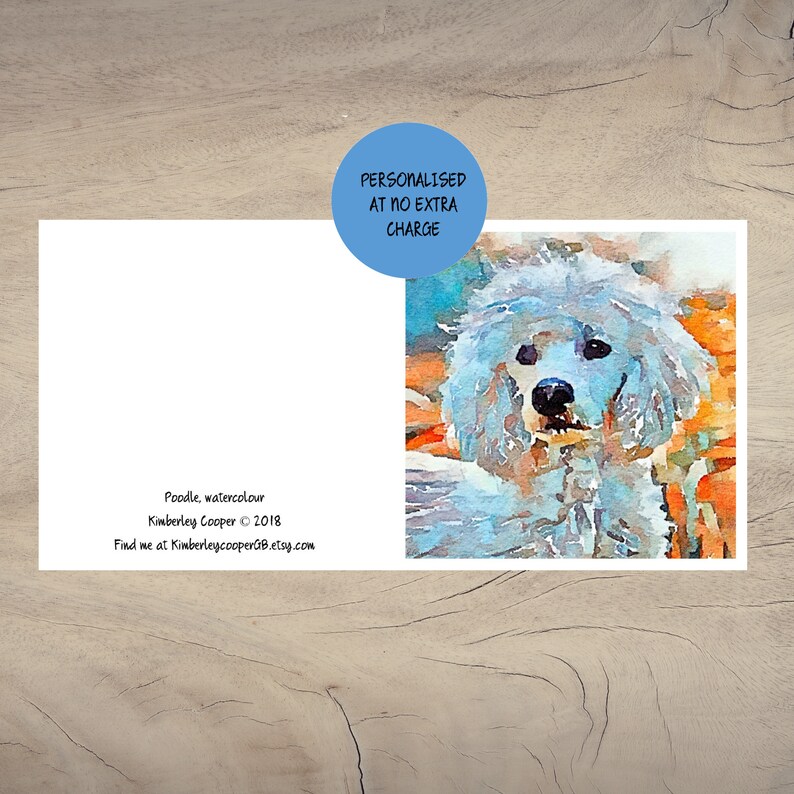 Handcrafted Poodle Card From Original Mixed Media Signed - Etsy