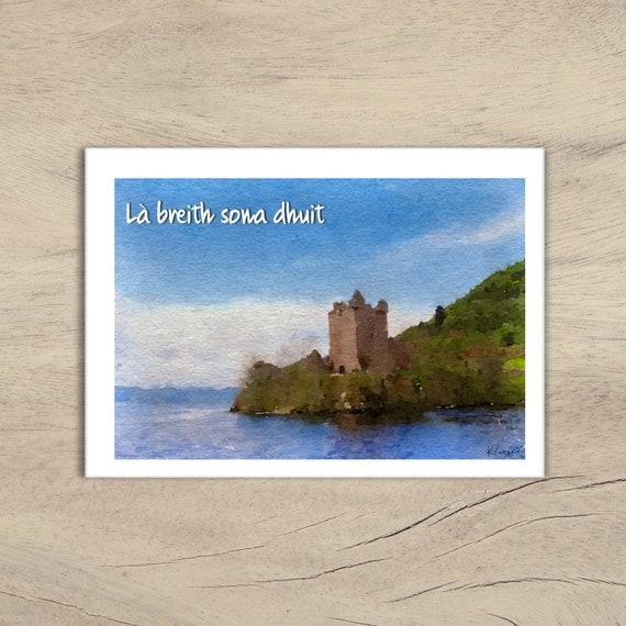 Handcrafted Gaelic birthday card Scots Gaelic card Gaelic | Etsy