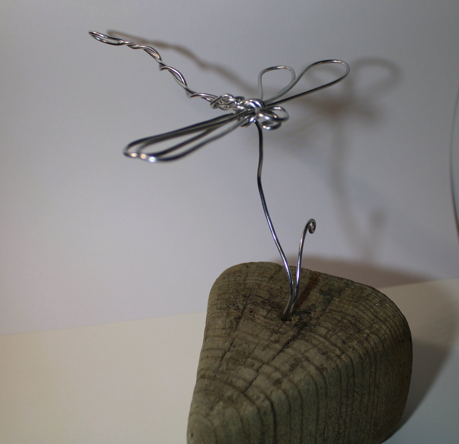 Dragonfly, Wire Sculpture, Dragonfly Sculpture, Wire and Wood, Port ...