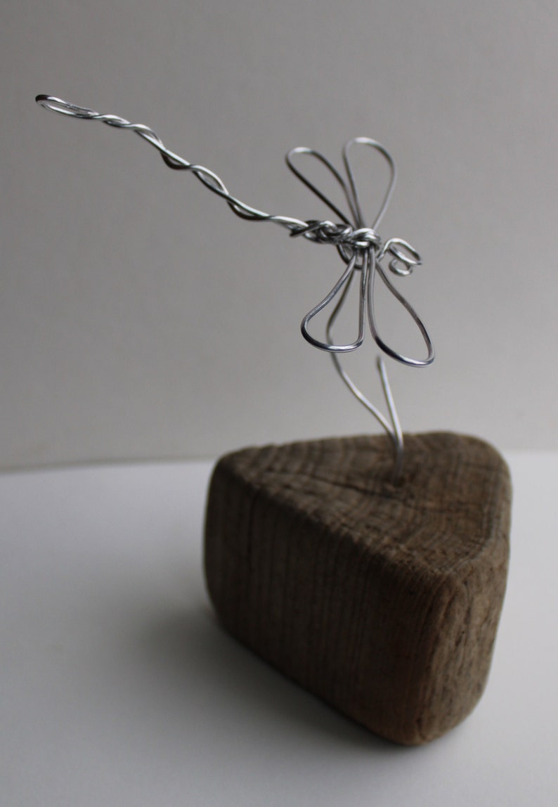Dragonfly, Wire Sculpture, Dragonfly Sculpture, Wire and Wood, Port ...