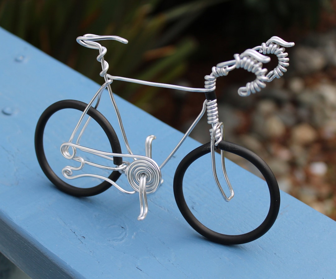 Bicycle Art, Wire Art, Wire Bicycle, Small Bike, Miniature Bicycle, Metal Bicycle, Road Bike ...