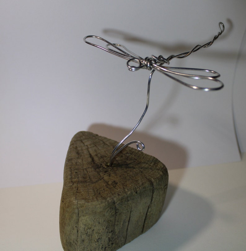 Dragonfly, Wire Sculpture, Dragonfly Sculpture, Wire and Wood, Port ...