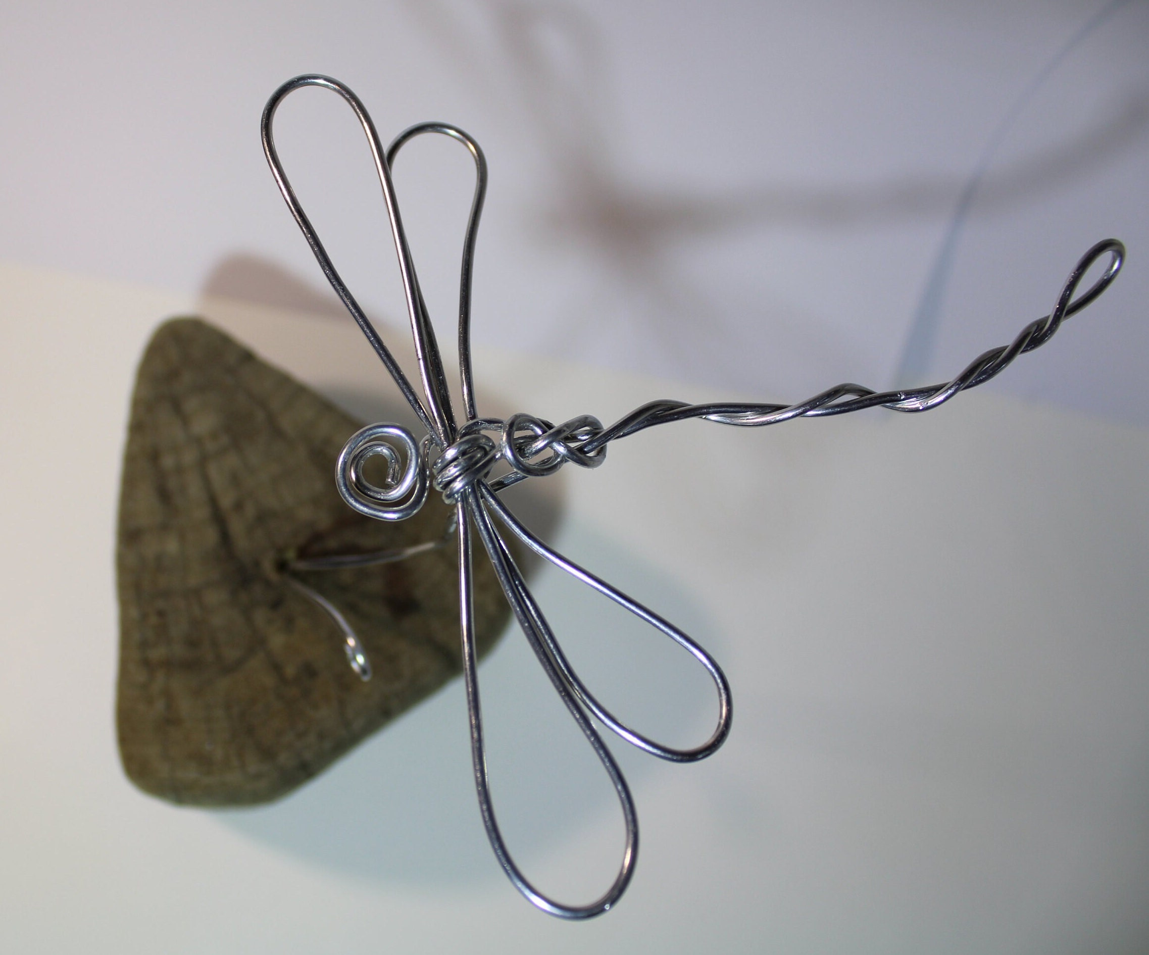 Dragonfly, Wire Sculpture, Dragonfly Sculpture, Wire and Wood, Port ...