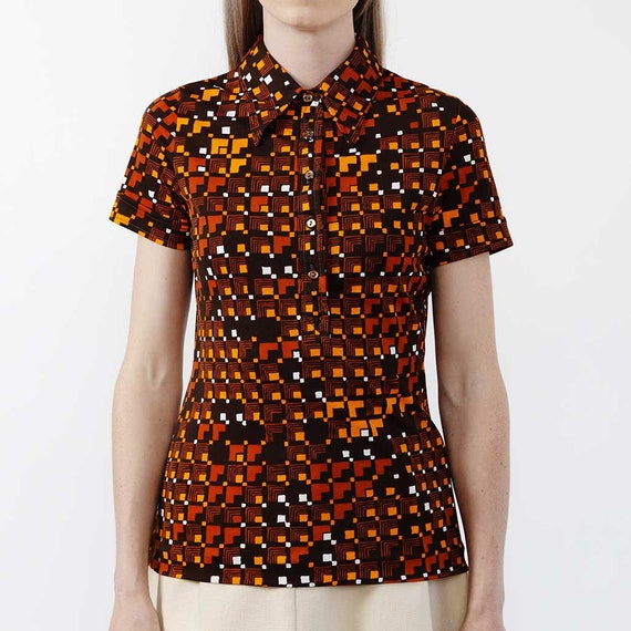 1960S ALEX COLMAN CALIFORNIA 4-Button Short-Sleeve Po… - Gem