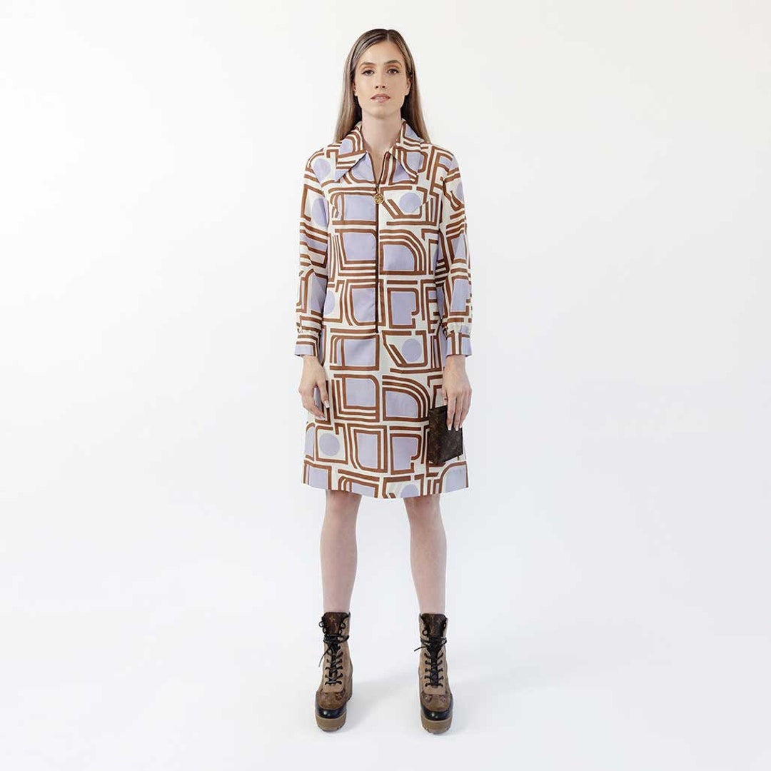 60s / Early 70s Mod Psychedelic Shift Dress Vintage Dress - Etsy