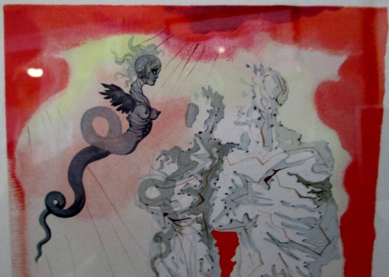 Salvador Dali the Black Devil Signed Limited Edition Wood Engraving on ...