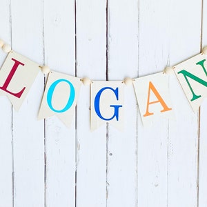 Name Banner, Name Banner for Nursery, Baby Name Banner, Name Bunting ...