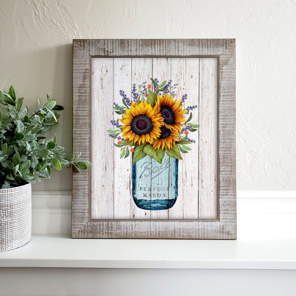 Sunflower Decor, Vertical Wall Art - Etsy