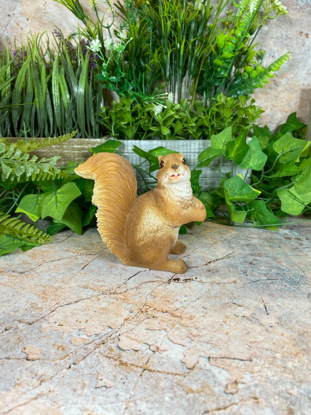 Whimsical Handmade Squirrel Garden Ornament Adorable and - Etsy