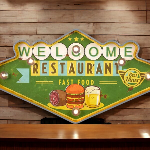 Vintage Diner Sign - Etsy