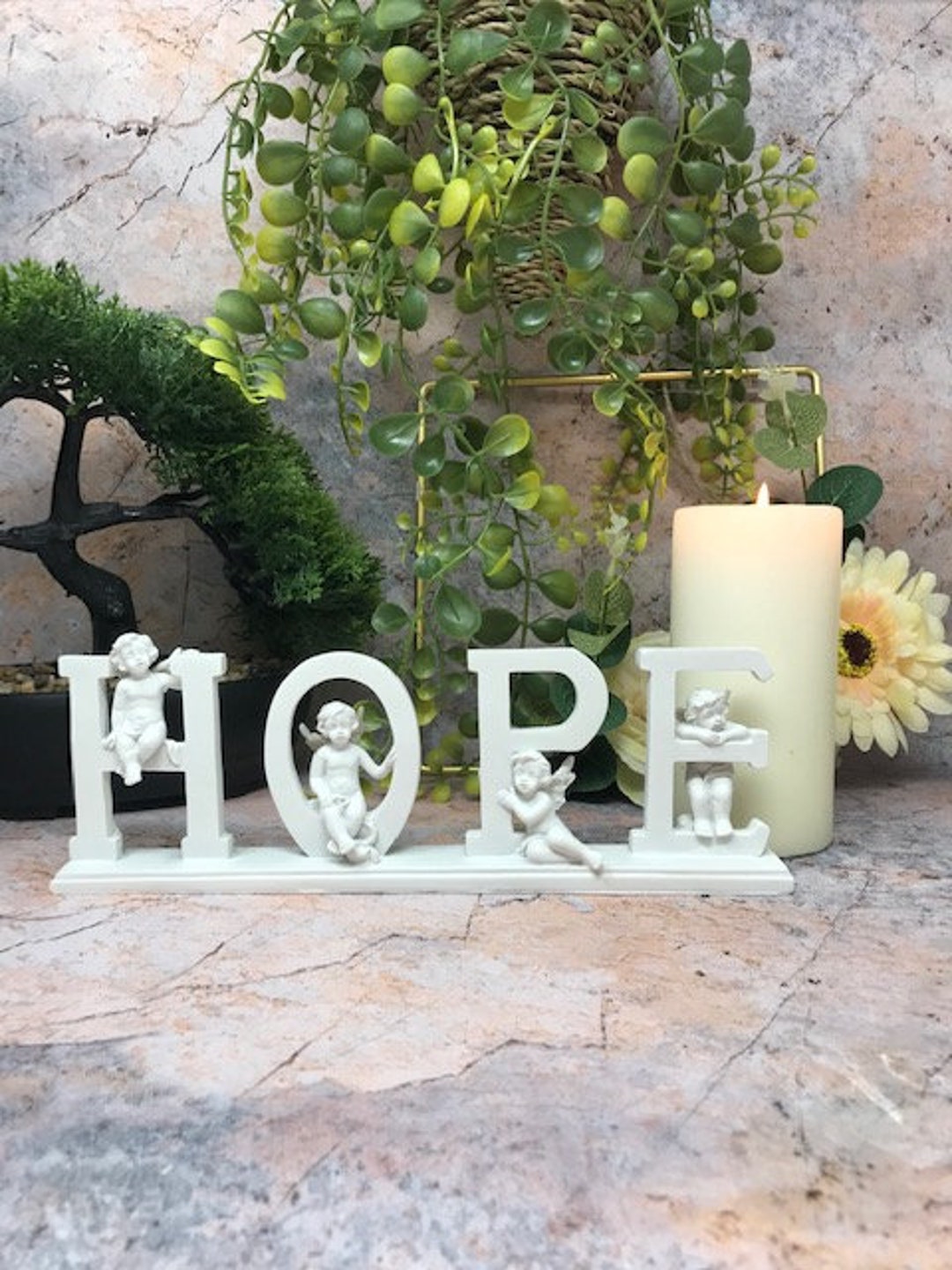 Guardian Angel Figurine Hope Cherub Statue Ornament Sculpture - Etsy