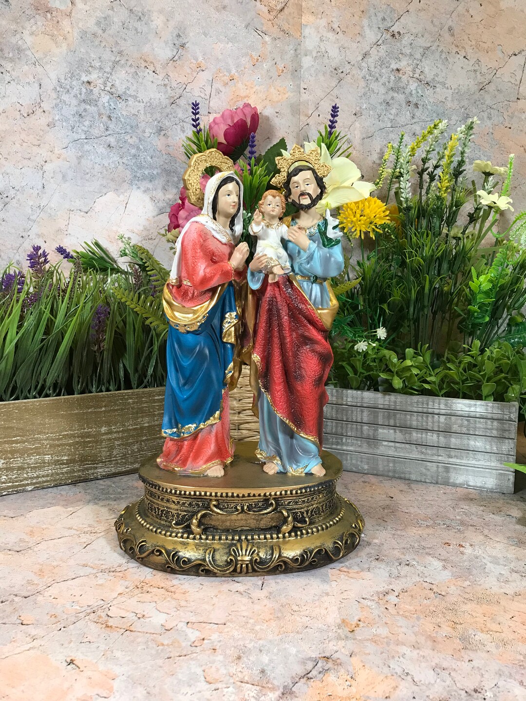 Elegant Holy Family Sculpture A Revered Symbol of Faith and - Etsy