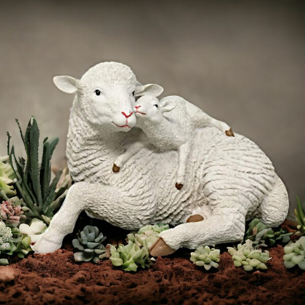 Resin Sheep Garden Statue - Etsy