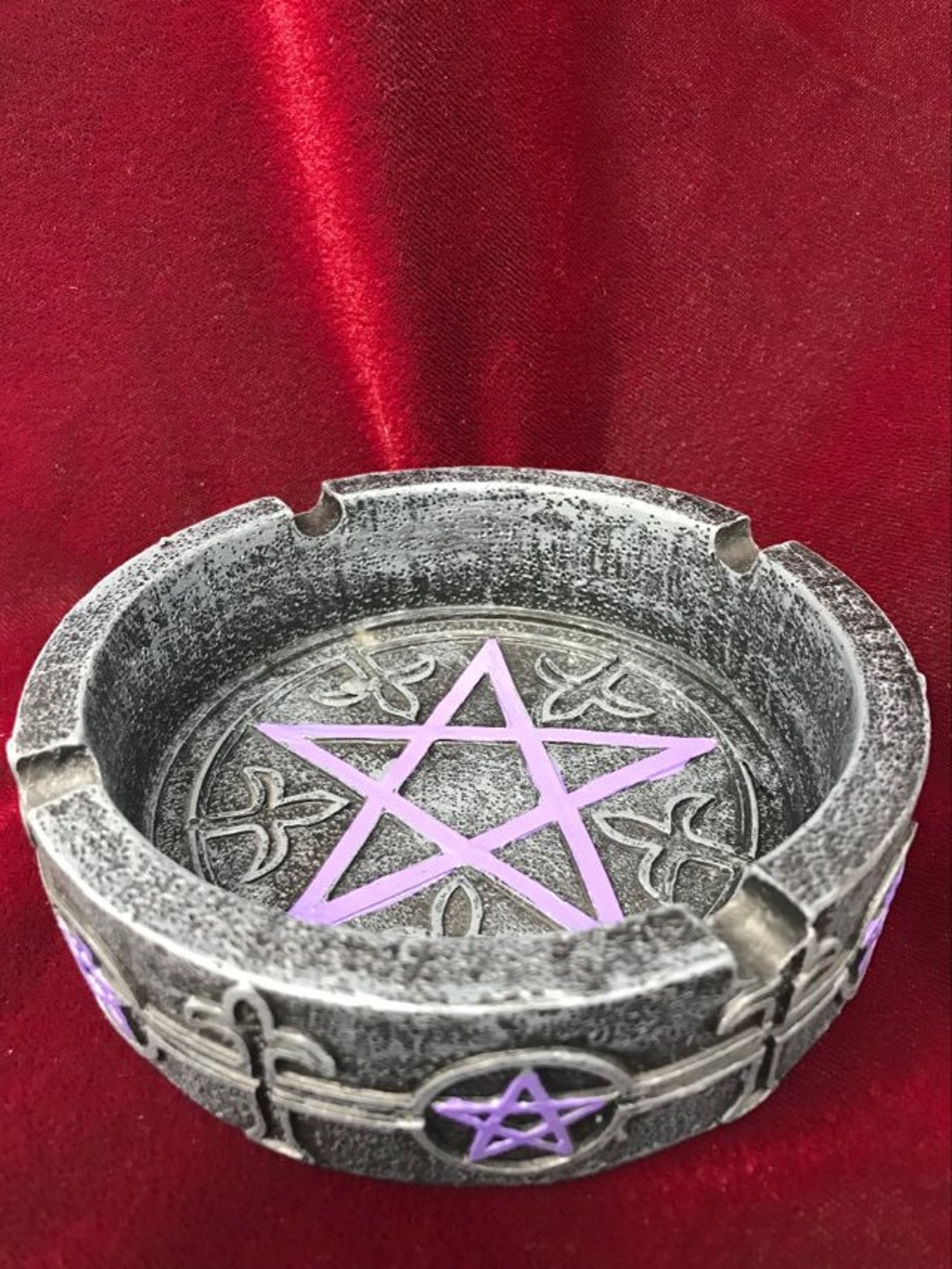 Mystical Purple Pentagram Ashtray Burner for Wiccan Rituals - Etsy