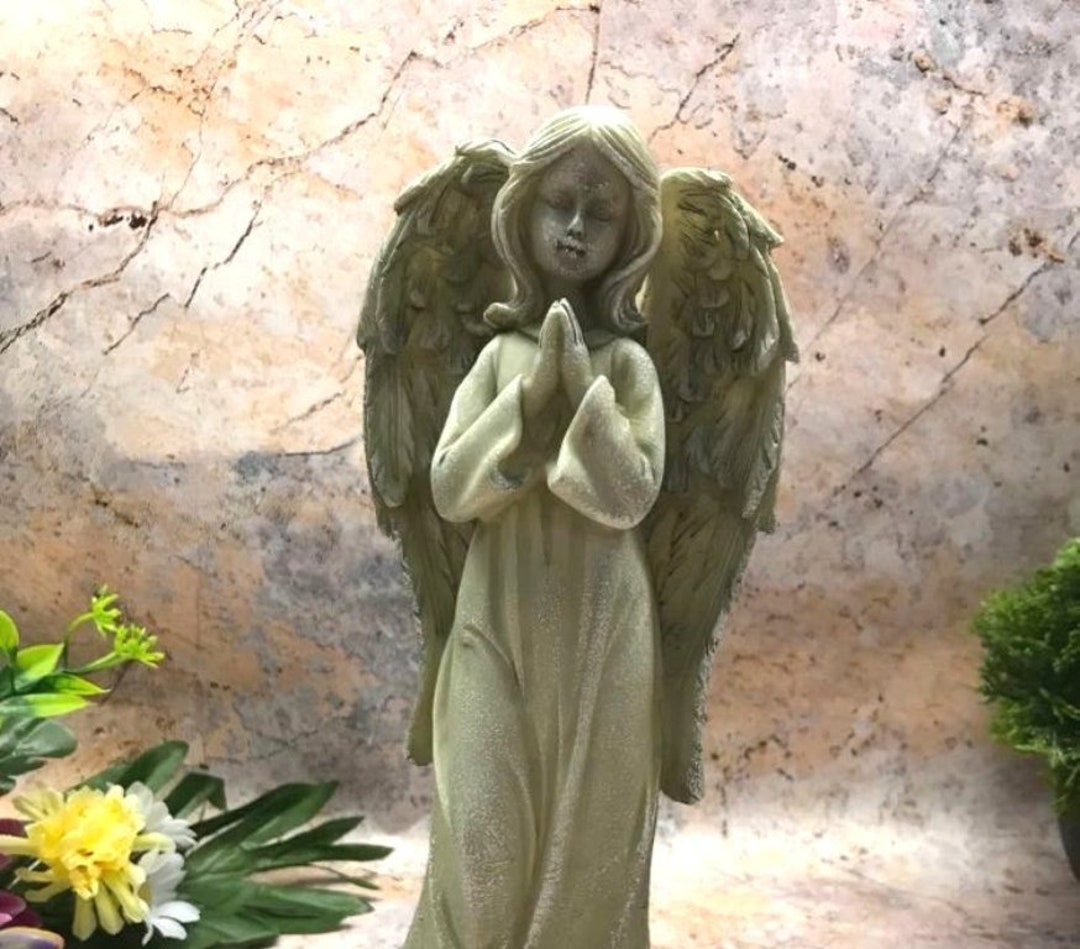 Guardian Angel Praying Graveside Sculpture Memorial Grave - Etsy