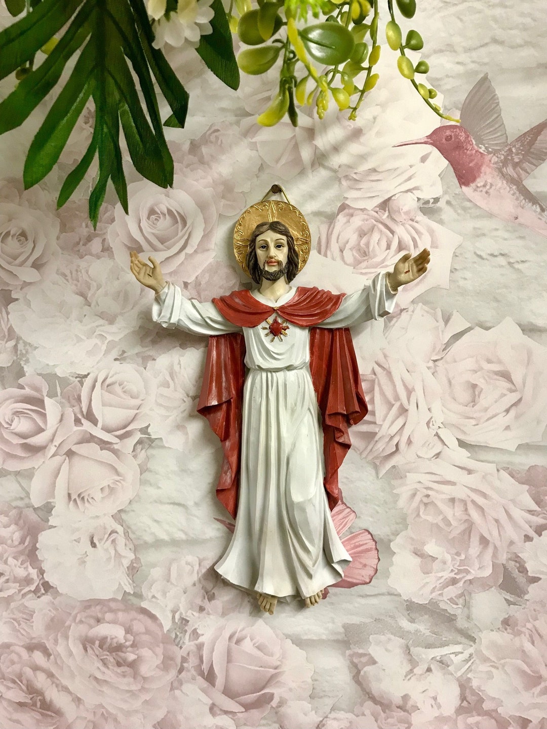 Risen Jesus Christ Resin Plaque Religious Wall Ornament Easter - Etsy