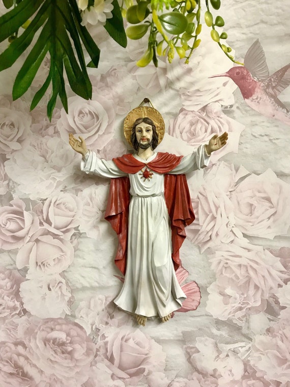 Risen Jesus Christ Resin Plaque Religious Wall Ornament Easter - Etsy