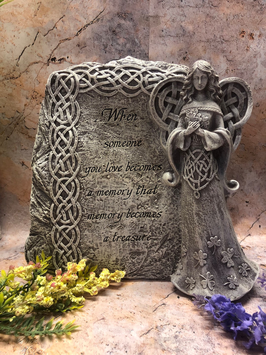 Angelic Memory Keepsake Resin Angel With Heartfelt Quote 22cm Perfect ...