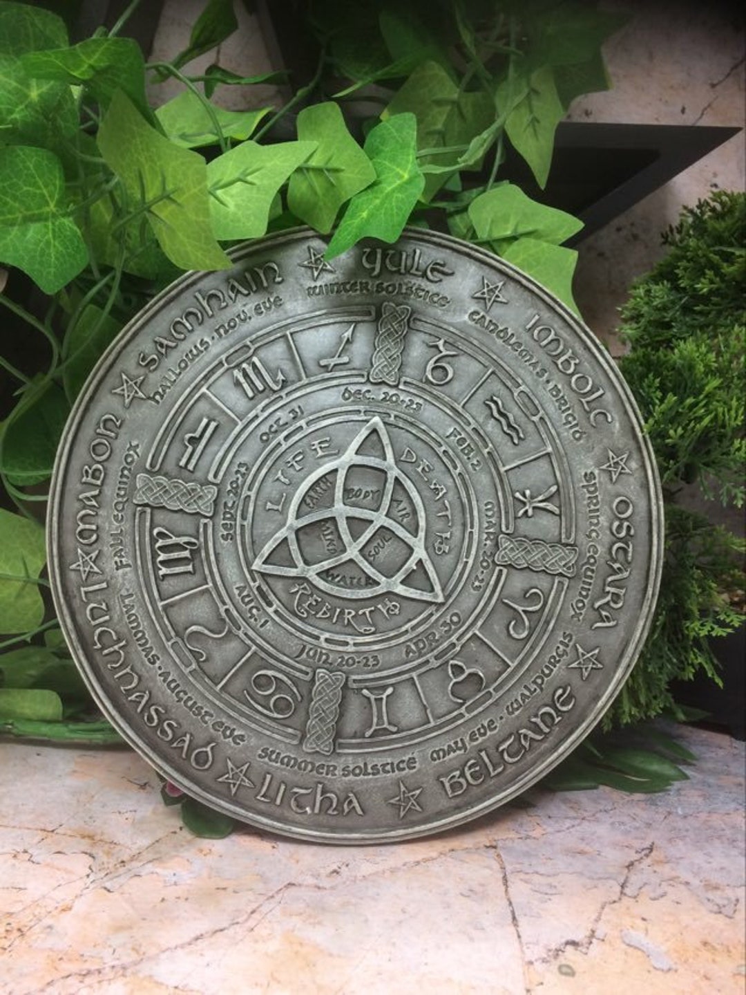 Wiccan Wheel of the Year Calendar Life Death Rebirth Wall - Etsy